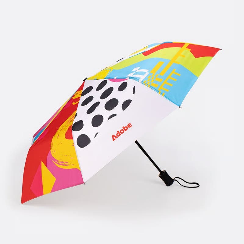 Pattern umbrella with sleeve